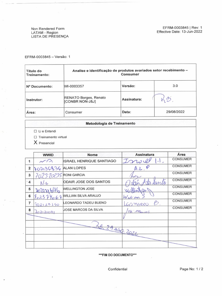 Lista Recebimento | PDF