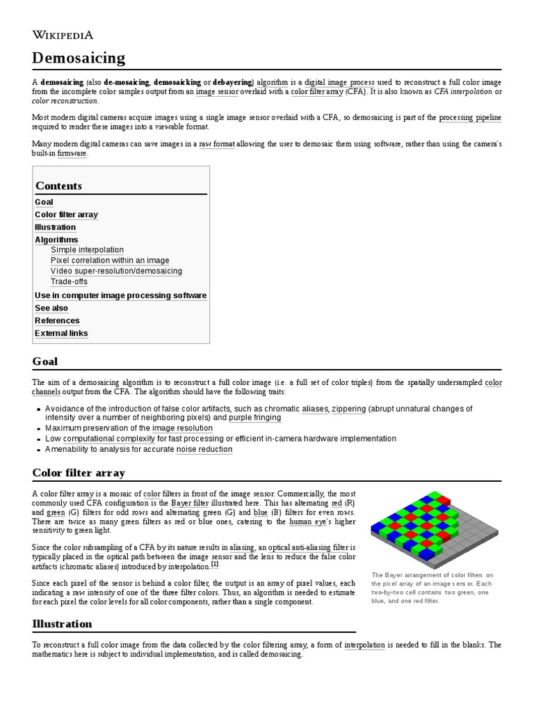 Demosaicing | PDF | Digital Photography | Graphic Design