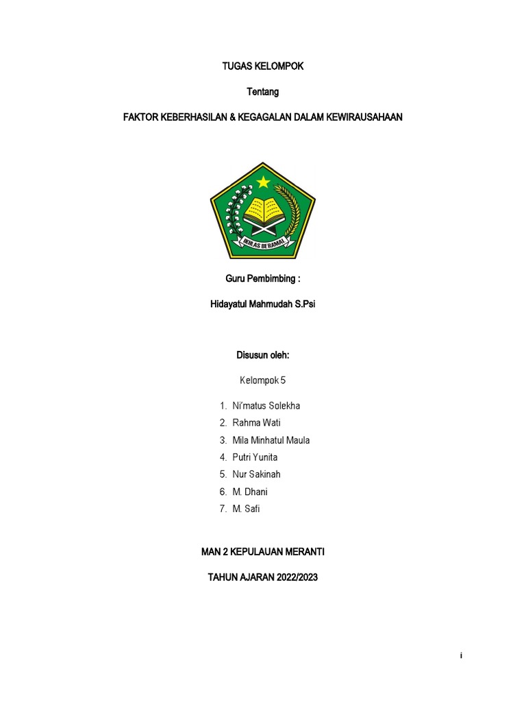 Faktor Keberhasilan Dan Kegagalan Kewirausahaan | PDF Faktor Keberhasilan Dan Kegagalan Kewirausahaan | PDF