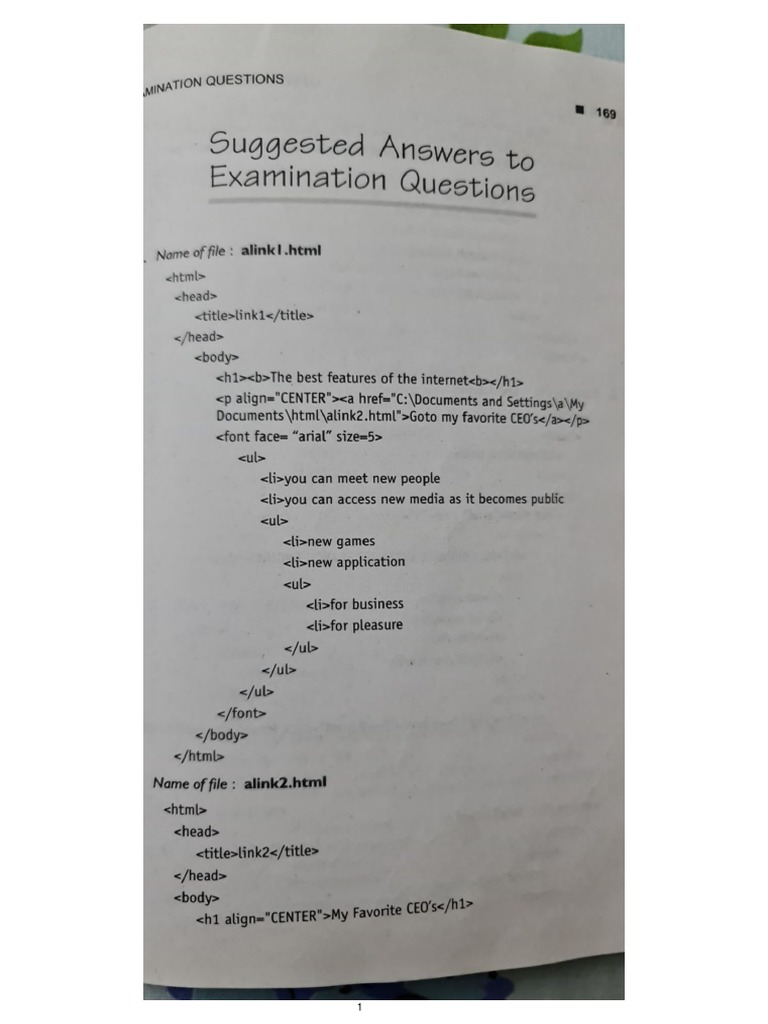 Solutions HTML Practice Ques | PDF