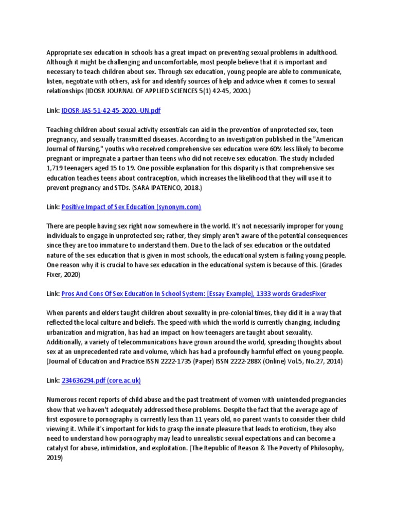 RRL LINKS LOCALandFOREIGN | PDF | Sex Education | Adolescence