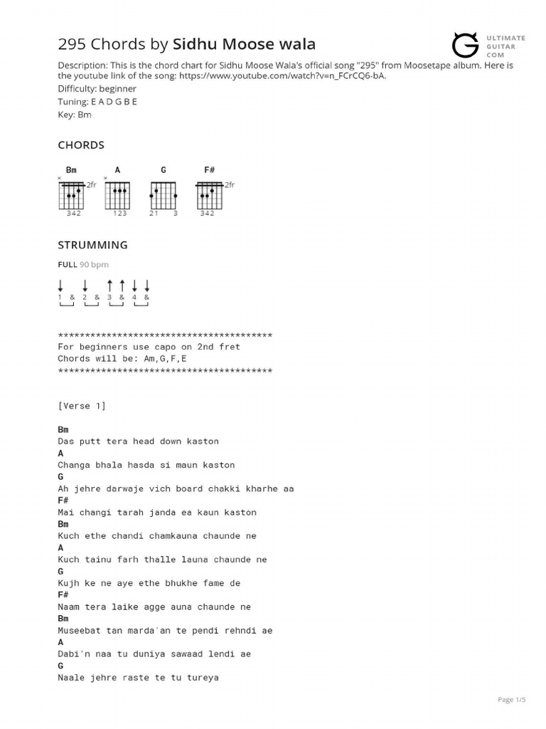 295 Chords | PDF