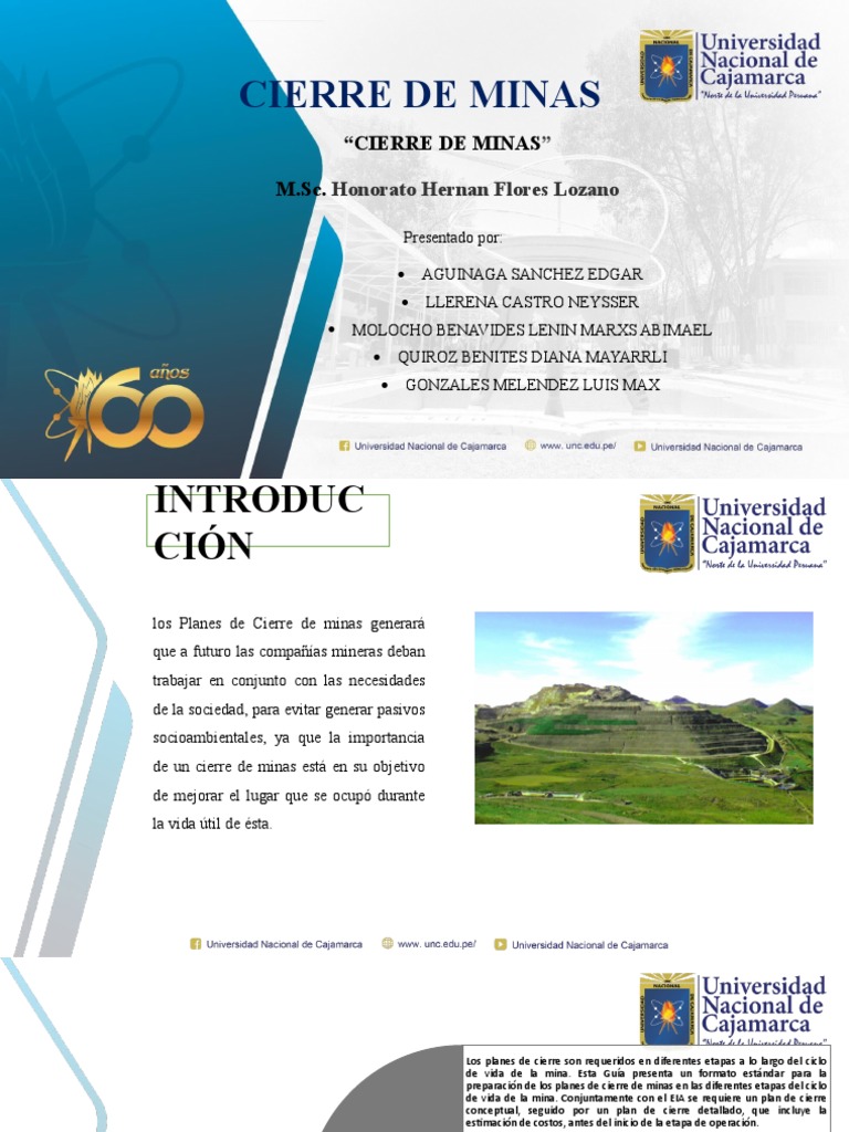 Cierre de Minas Grupo #01 | PDF | Minería | Entorno natural