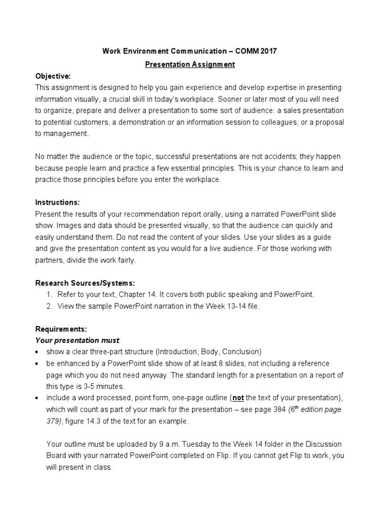 Week 13 Assignment 7 | PDF | Microsoft Power Point | Human Communication