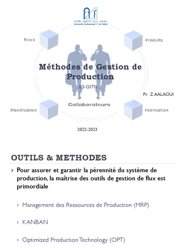 Méthodes de Gestion de Production | PDF | Production et fabrication ...