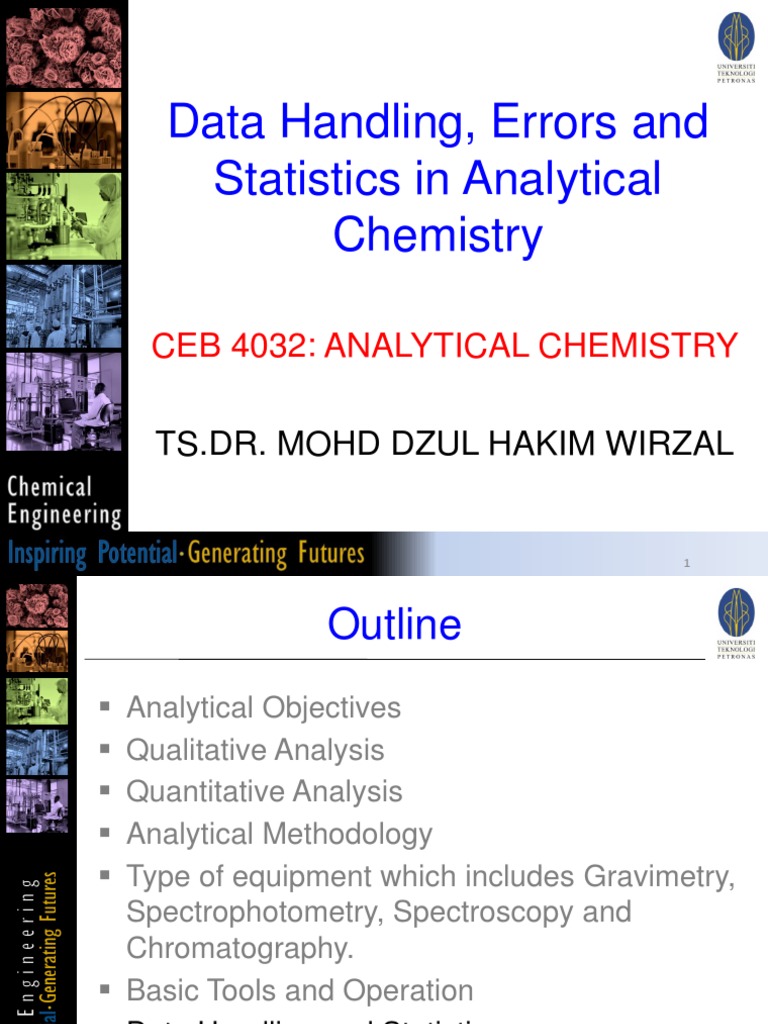 DHW - Lecture 2 - Data Handling, Errors and Statistics in Analytical Chemistry - 210916 | PDF ...