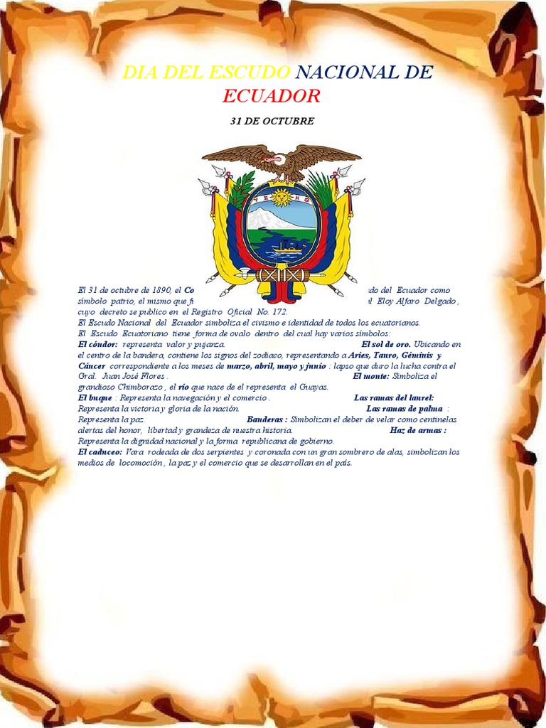 Dia Del Escudo Nacional de Ecuador 2 | PDF