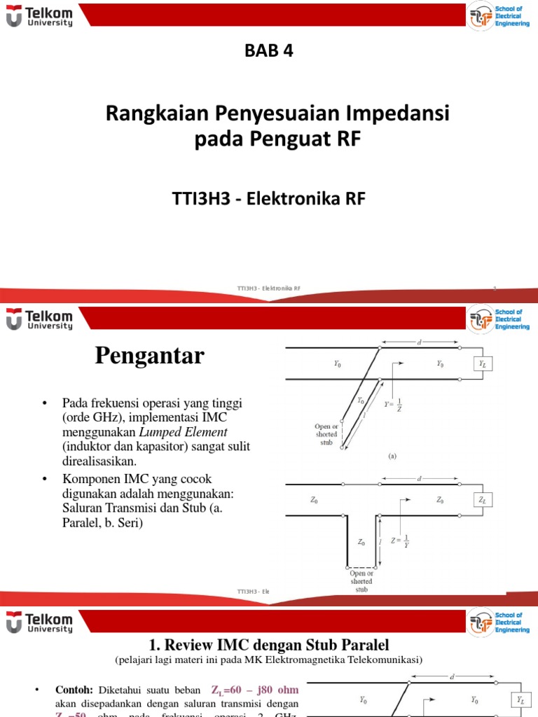 04c - Rangkaian Penyesuaian Impedansi Pada Penguat RF | PDF