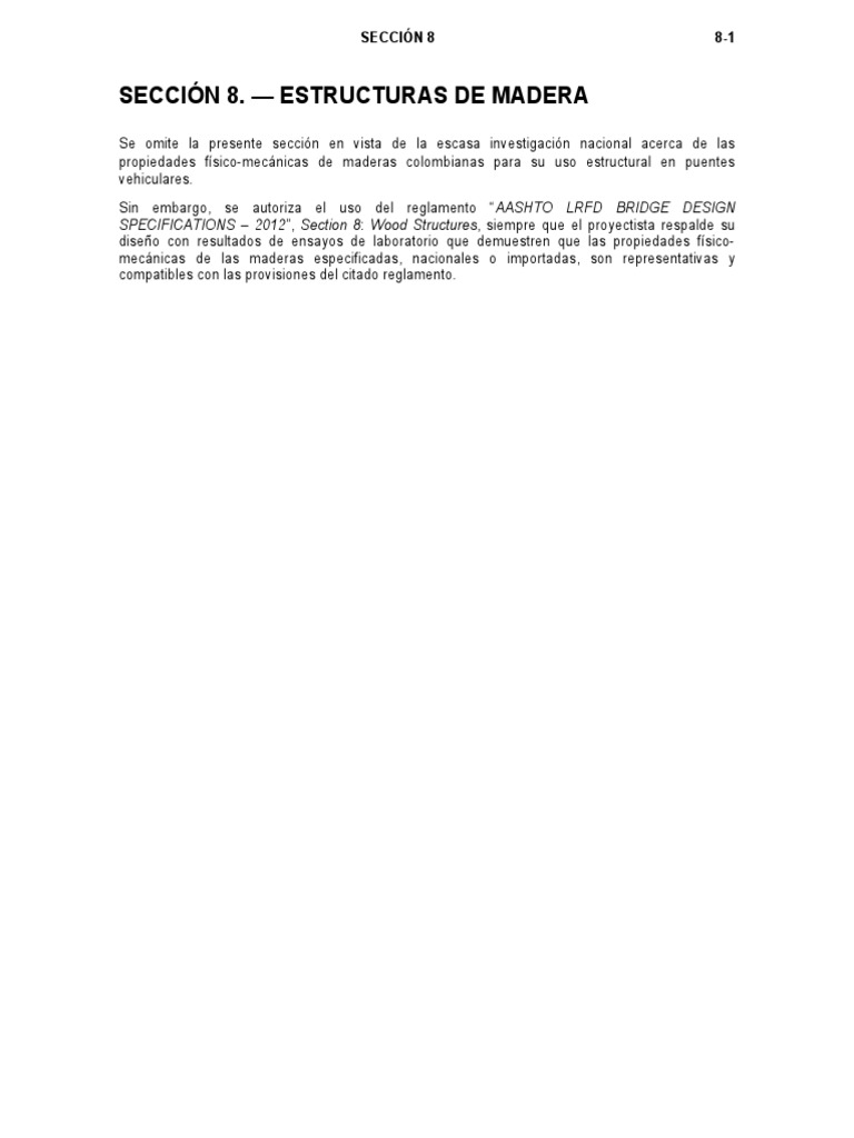 Sección 8 - Estructuras de Madera | PDF