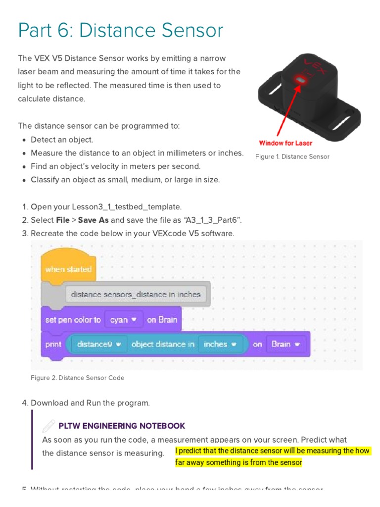 Humphrey Adu Ankomah - 3.1.3 Part 6 Distance Sensor | PDF | Sensor | Electromagnetic Radiation
