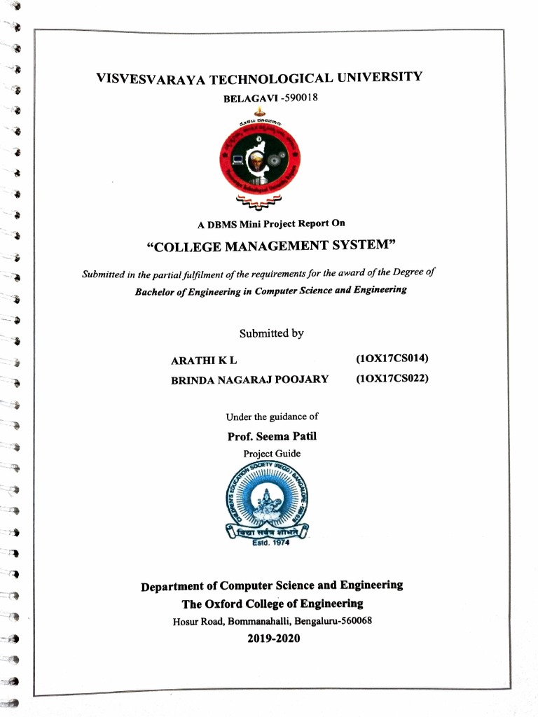 DBMS Mini Project | PDF