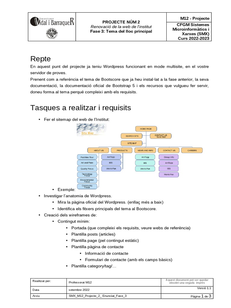 SMX - M12 - Projecte - 2 - Enunciat - Fase - 3 | PDF