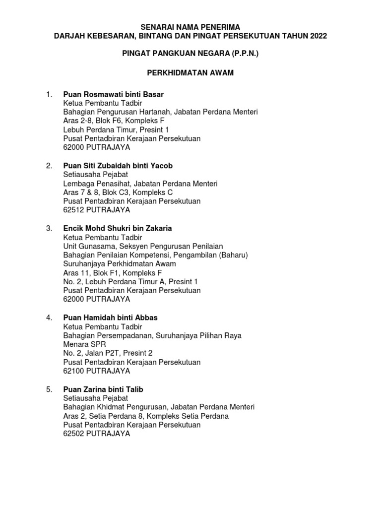 Senarai Media Penerima DKBPP Tahun 2022 P.P.N. | PDF