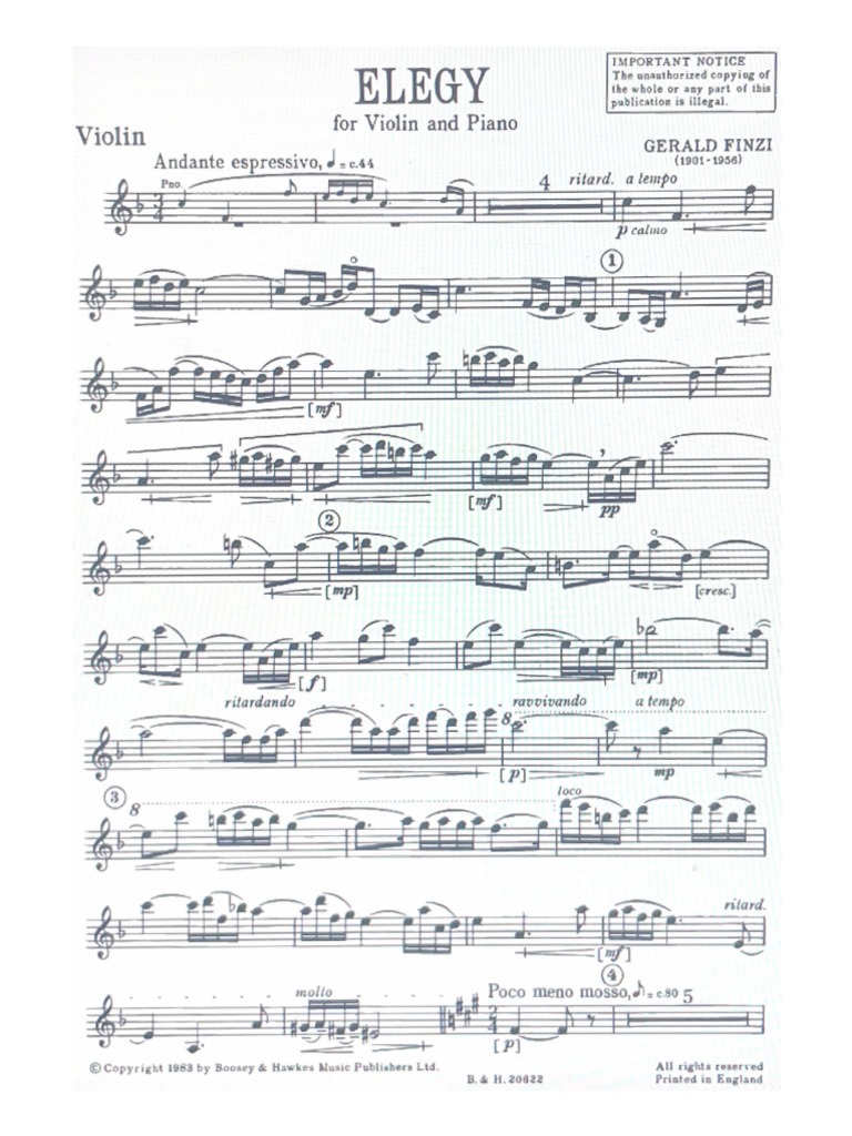 ELEGY - Finzi | PDF