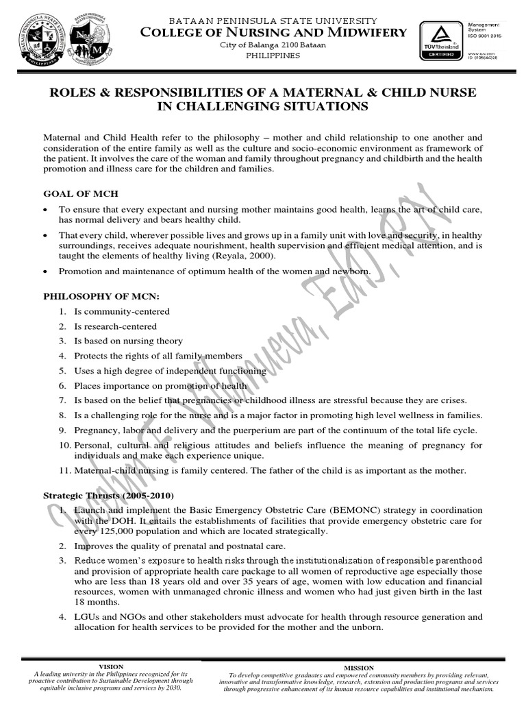 ROLES RESPONSIBILITIES OF A MC NURSE IN CHALENGEING SITUATIONS Merged Compressed Merged Merged ...
