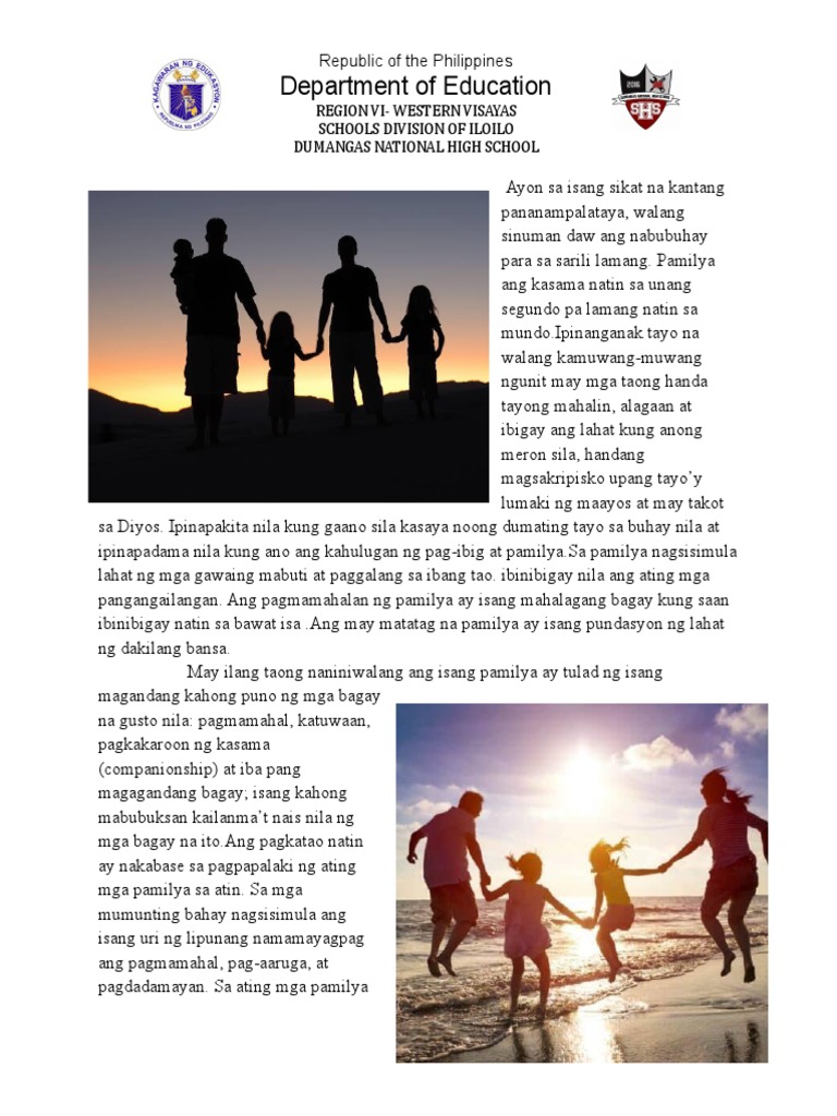 Pamilya (Pictorial Essay) | PDF