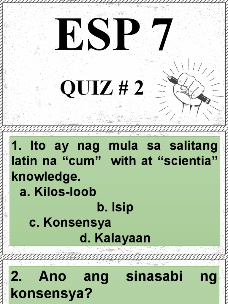 Esp q2 Week 3-4 Quiz 2 | PDF