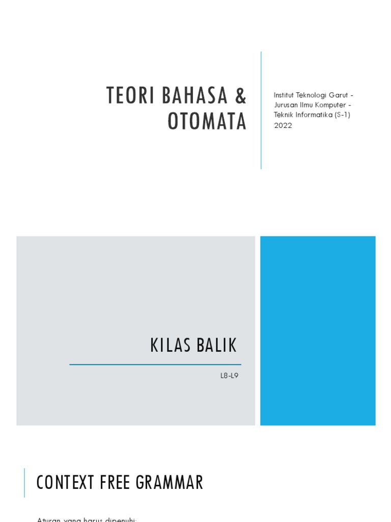 09 - Teori Bahasa Otomata | PDF