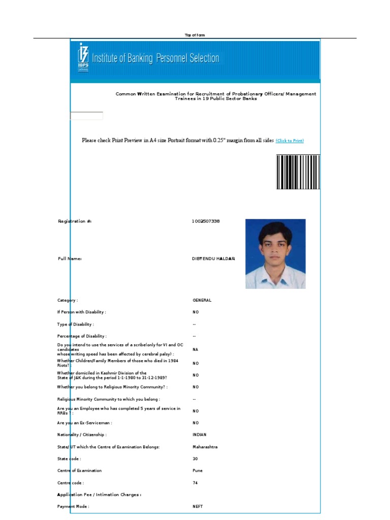 Please Check Print Preview in A4 Size Portrait Format With 0.25" Margin ...