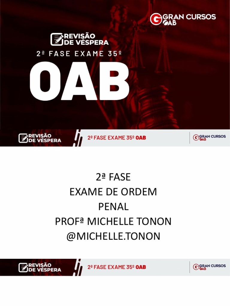 Revisão de Véspera - Segunda Fase Oab | PDF | Sentença (jurídico) | Roubo