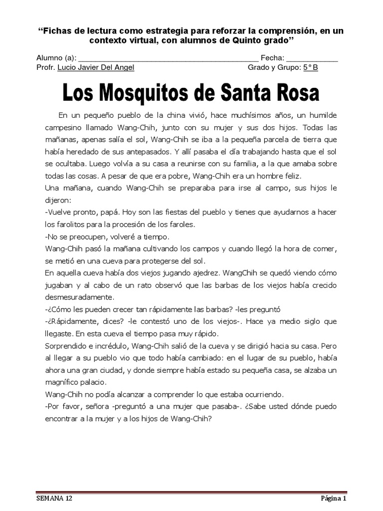 Los Mosquitos de Santa Rosa | PDF