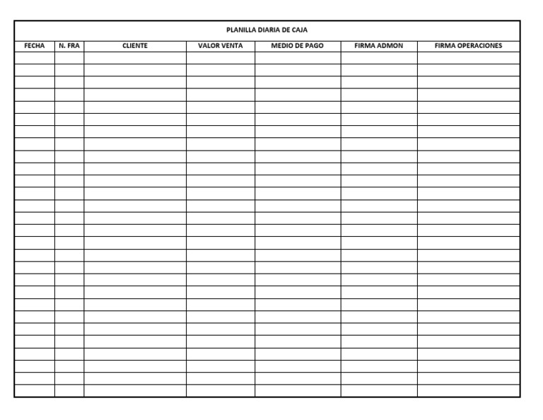 Planilla de Caja | PDF
