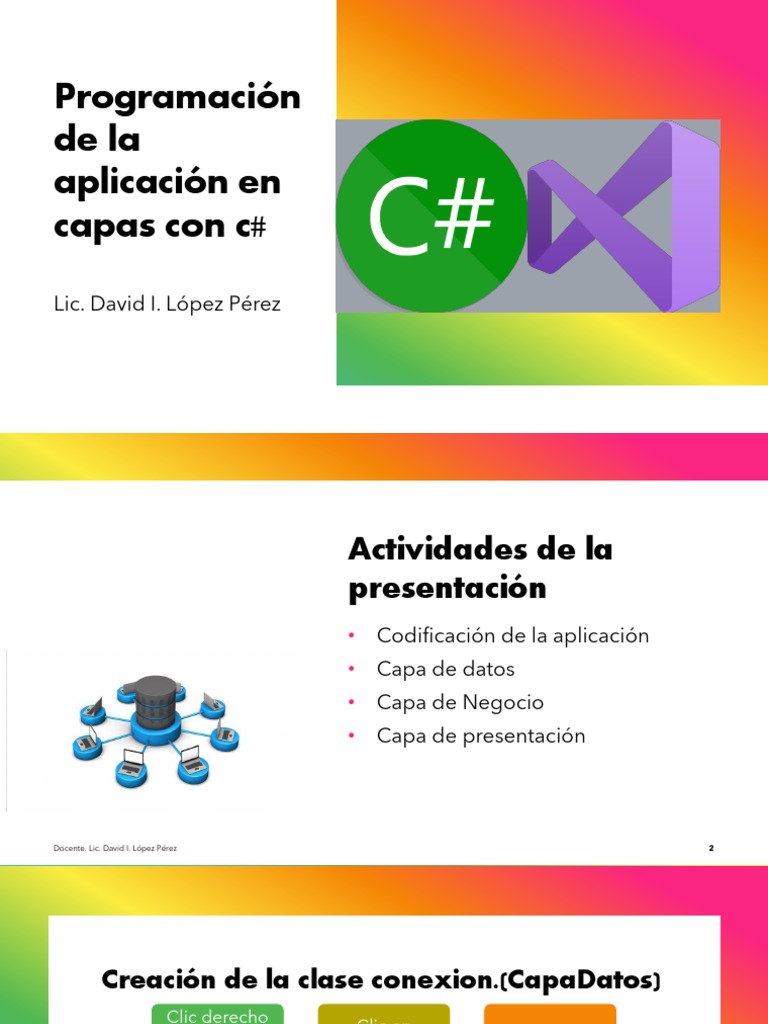 Programación en Capas con C# | PDF | C Sharp (lenguaje de programación) | Edad de información