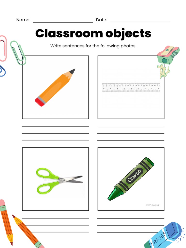 Classroom Object Worksheets | PDF