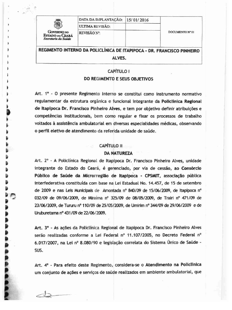 Modelo de Regimento Interno | PDF