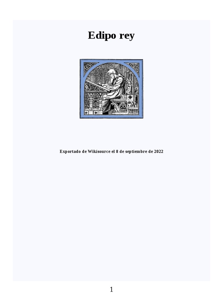 Edipo Rey: Tragedia de Sófocles | PDF | Historia