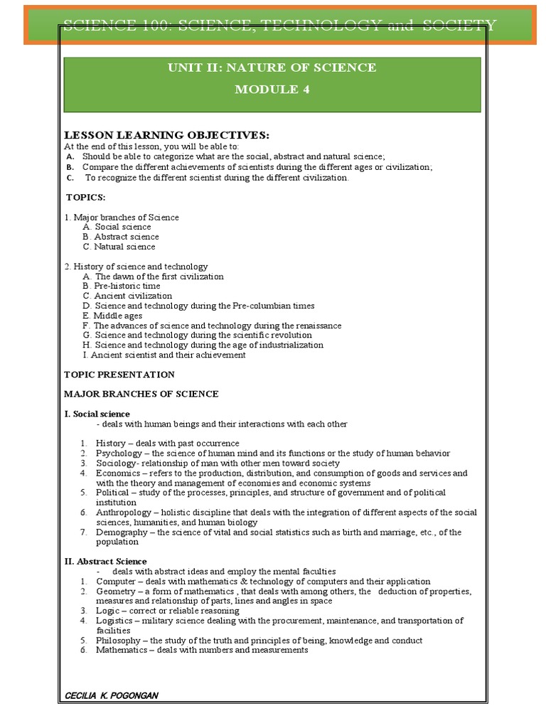 Module 4 STS | PDF | Science | Social Sciences