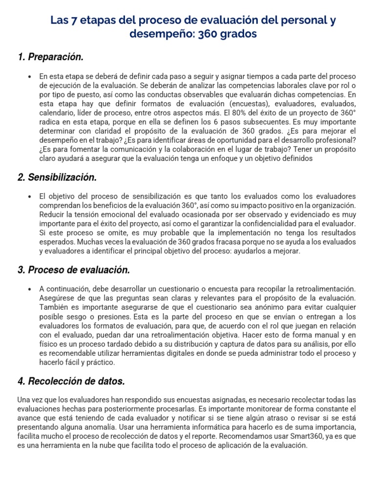 Las 7 Etapas Del Proceso de Evaluación | PDF | Evaluación | Información