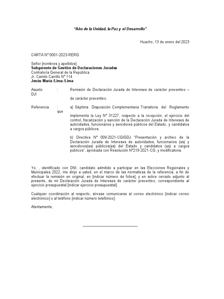 Modelo de Carta | PDF