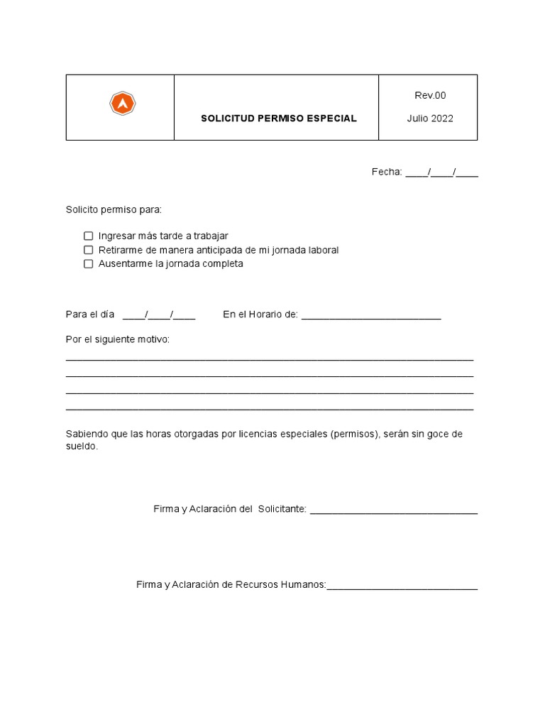 Nota para Solicitar Permiso | PDF