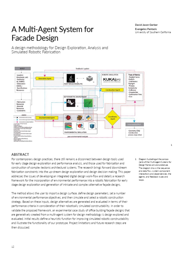 A Multi Agent System For Facade Design Pdf Simulation Robotics