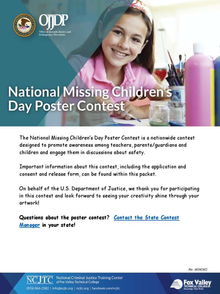 National Missing Children's Poster Contest | PDF | Poster | Juvenile ...