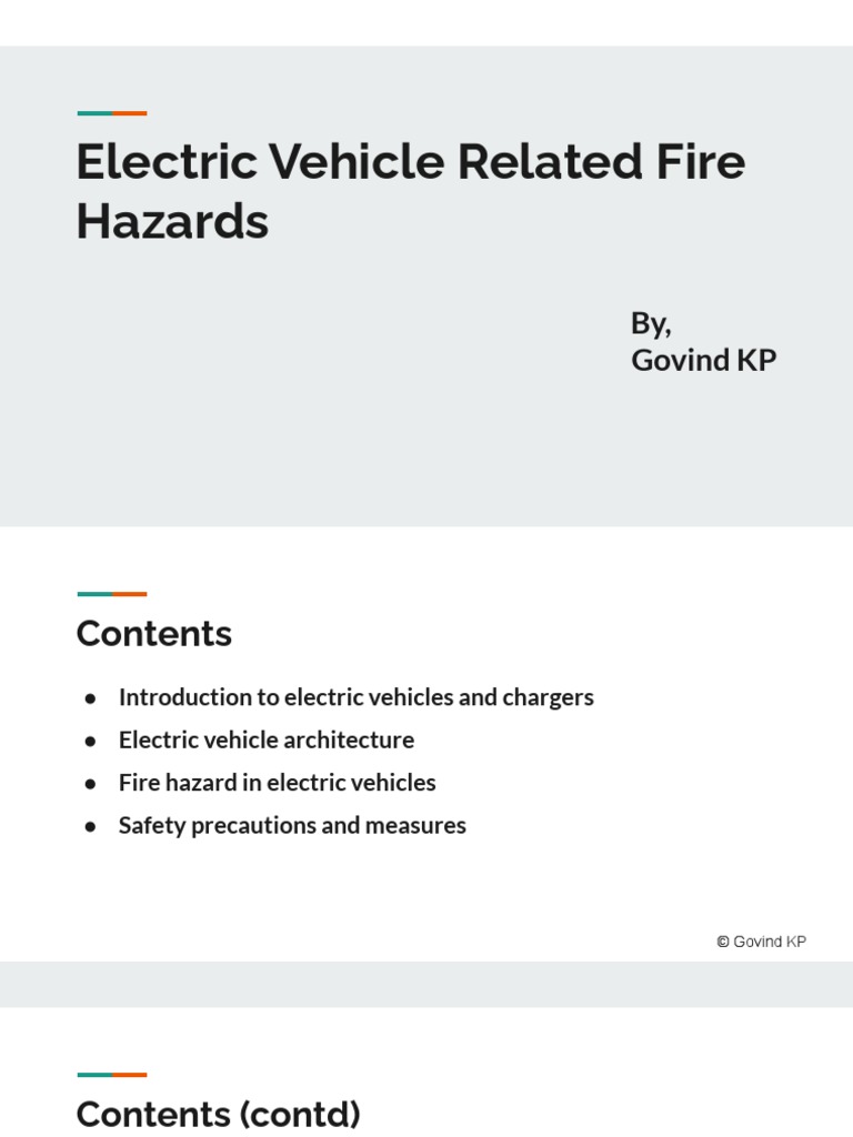Electric Vehicle Related Fire Hazards-1 | PDF | Electric Vehicle ...