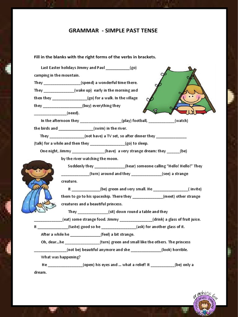 Past Simple Homework | PDF