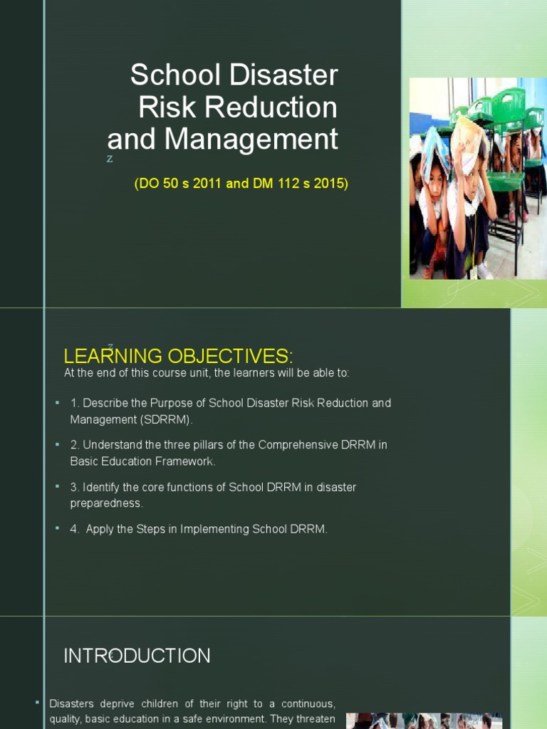 PART 1 School Disaster Risk Reduction and Management | PDF | Emergency ...