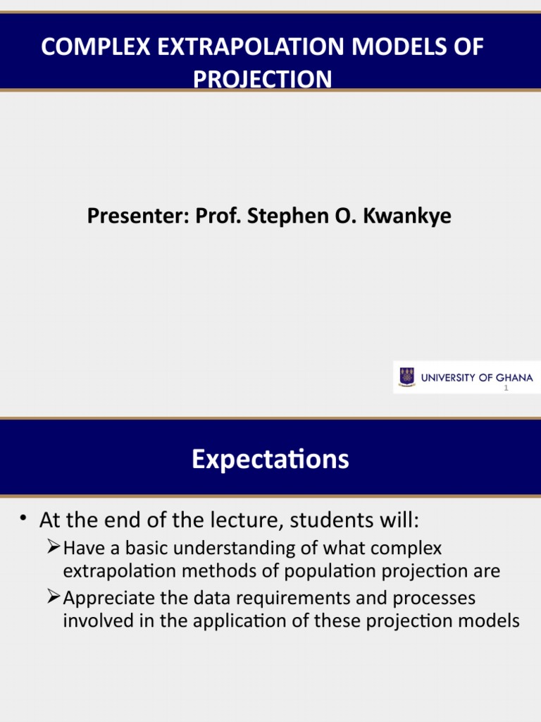 Pops 612 722 Complex Extrapolation Methods Of Population Projection