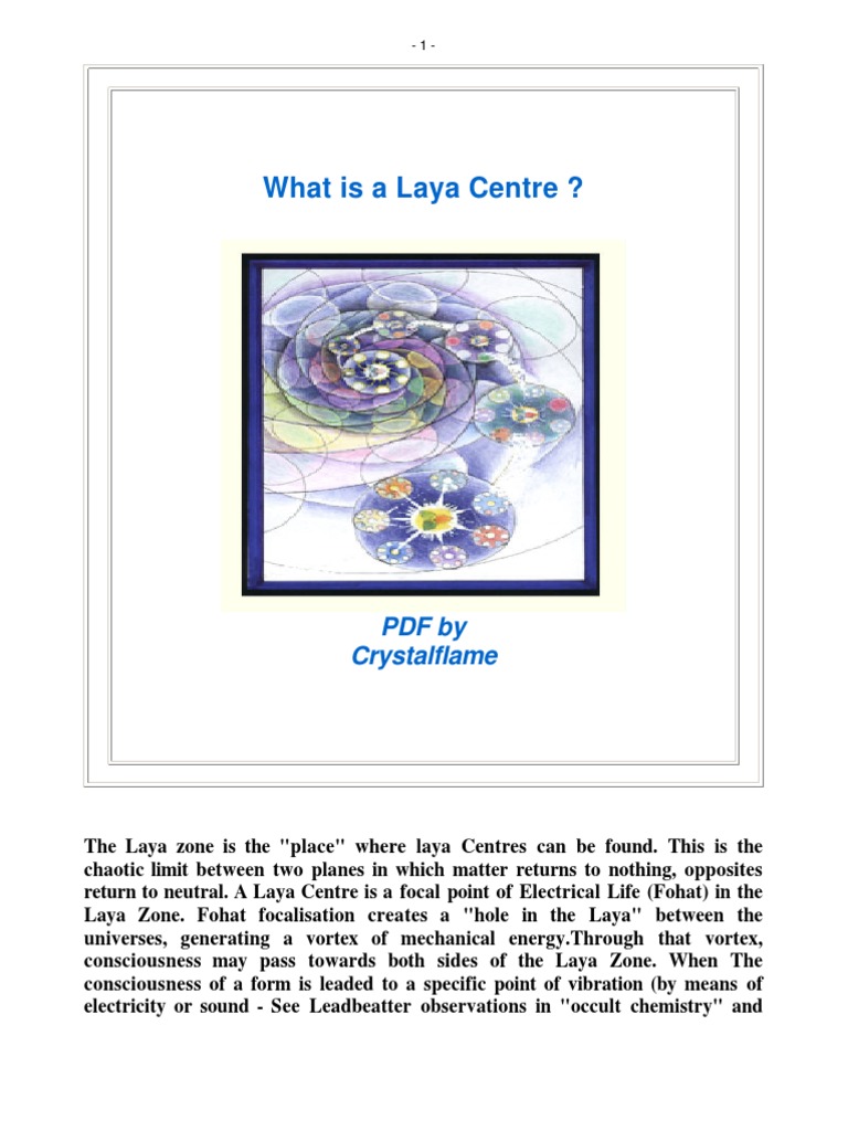 Understanding Laya Centres and Fohat | PDF | Plane (Esotericism) | Matter