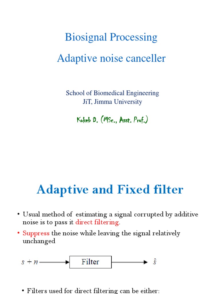 Adaptive Filter | PDF | Electrocardiography | Algorithms