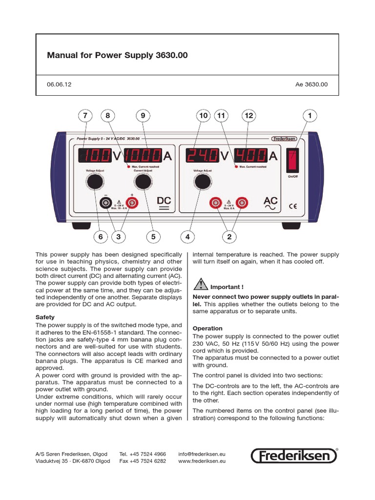 Low Voltage AC DC Power Supply Manual SF 9584B | PDF | Power Supply | Ac Power Plugs And Sockets