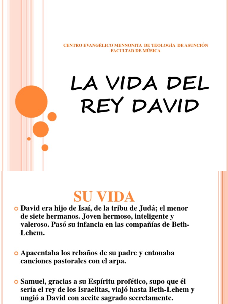 La Vida Del Rey David | PDF | David | Saulo