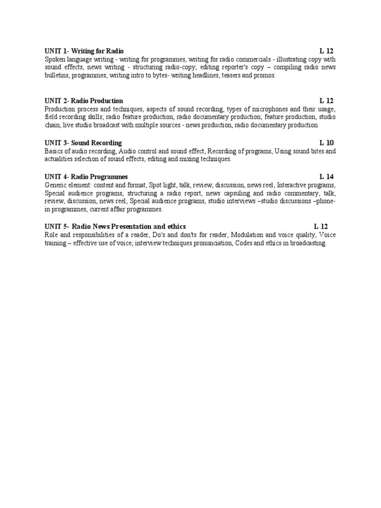 Radio Journalism | PDF