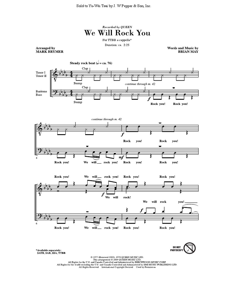 We Will Rock You | PDF