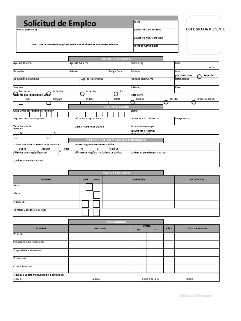 Solicitud Editable Formato Word | PDF