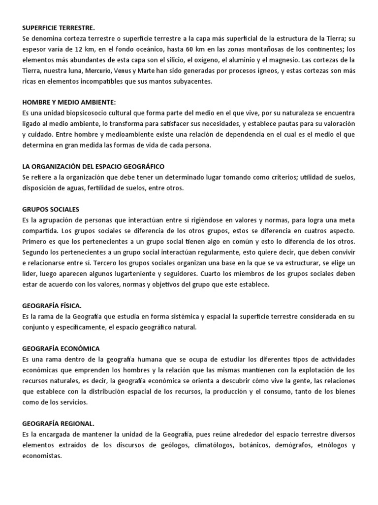 Superficie Terrestre | PDF | Ciencias sociales | Ciencia y matemáticas