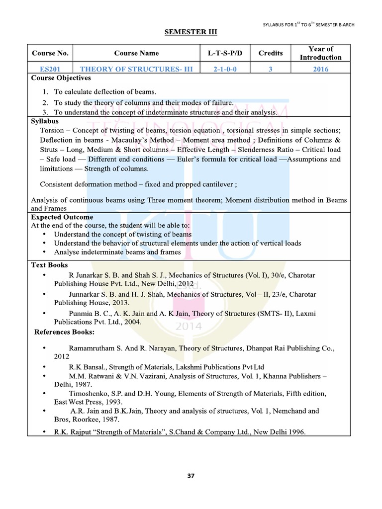 TOS 3 (Notes) | PDF | Beam (Structure) | Bending