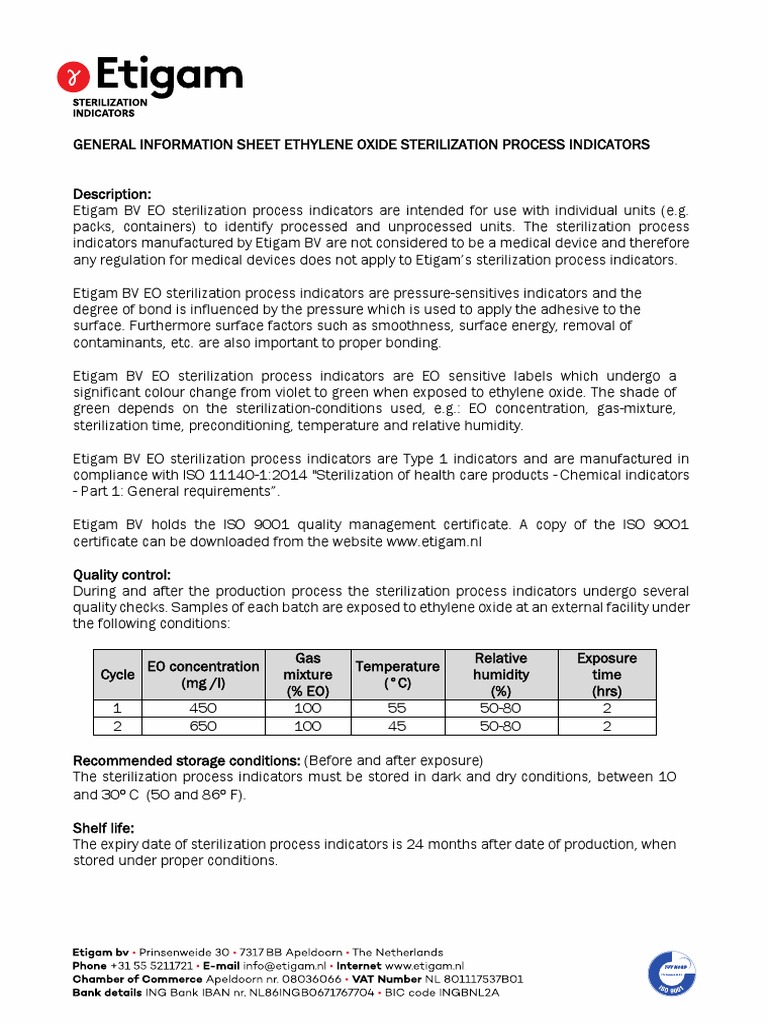 A Comprehensive Guide to Etigam BV's Ethylene Oxide Sterilization ...